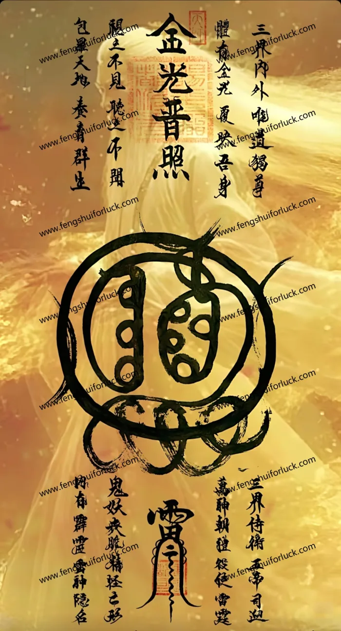 Jin Guang Pu Zhao Taoist Talisman Wallpaper